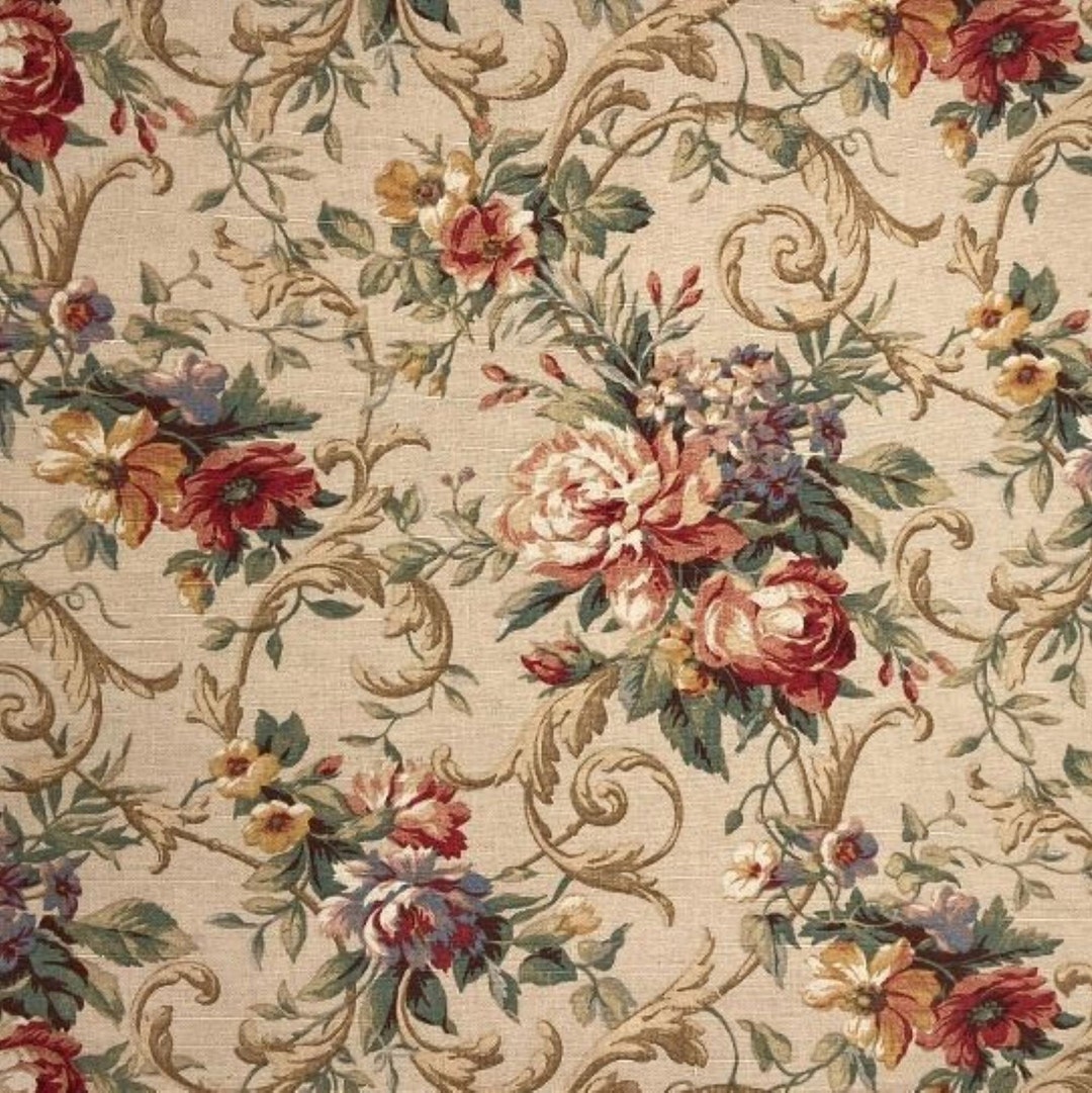 Mill Creek Vintage Raymond Waites TRIANON Floral Scroll Home Decor ...