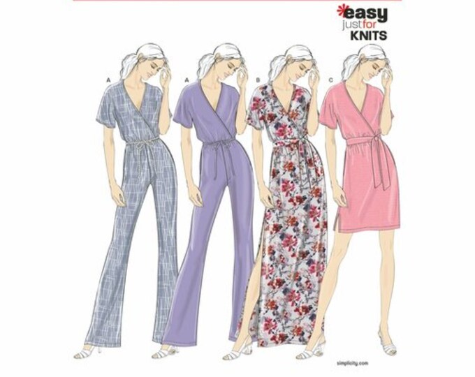 NEW Look Simplicity Sewing Pattern 6554, Misses Easy Jumpsuit Dress ...