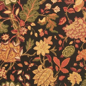 Richloom Floral RAVEN Black Green Home Decor Drapery Curtain Window ...