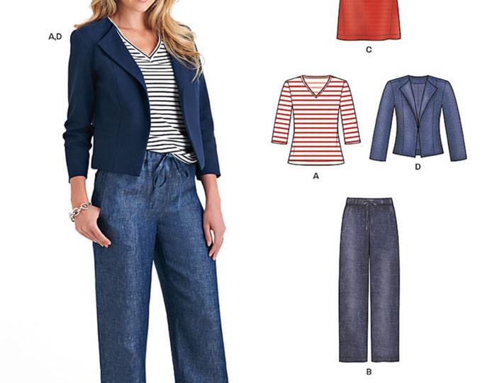 NEW LOOK Simplicity Sewing Pattern S0452 6351, Misses Casual Blouse Top ...