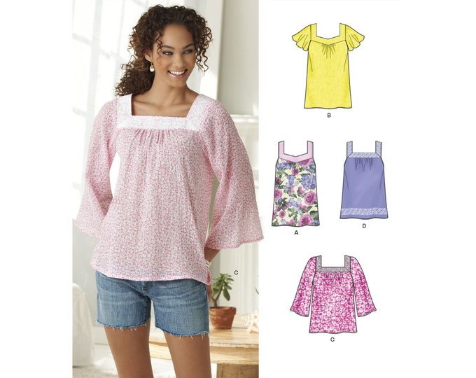 NEW LOOK Simplicity Sewing Pattern S0546 6284, Misses Pullover Top ...