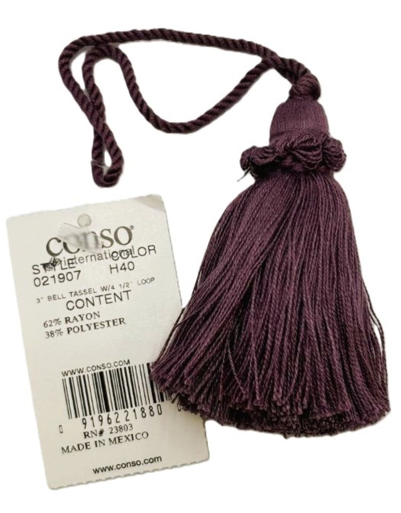 Decorative 3 Inch Bell Tassel - Home Decor Embellishment Drapery Pillow ...