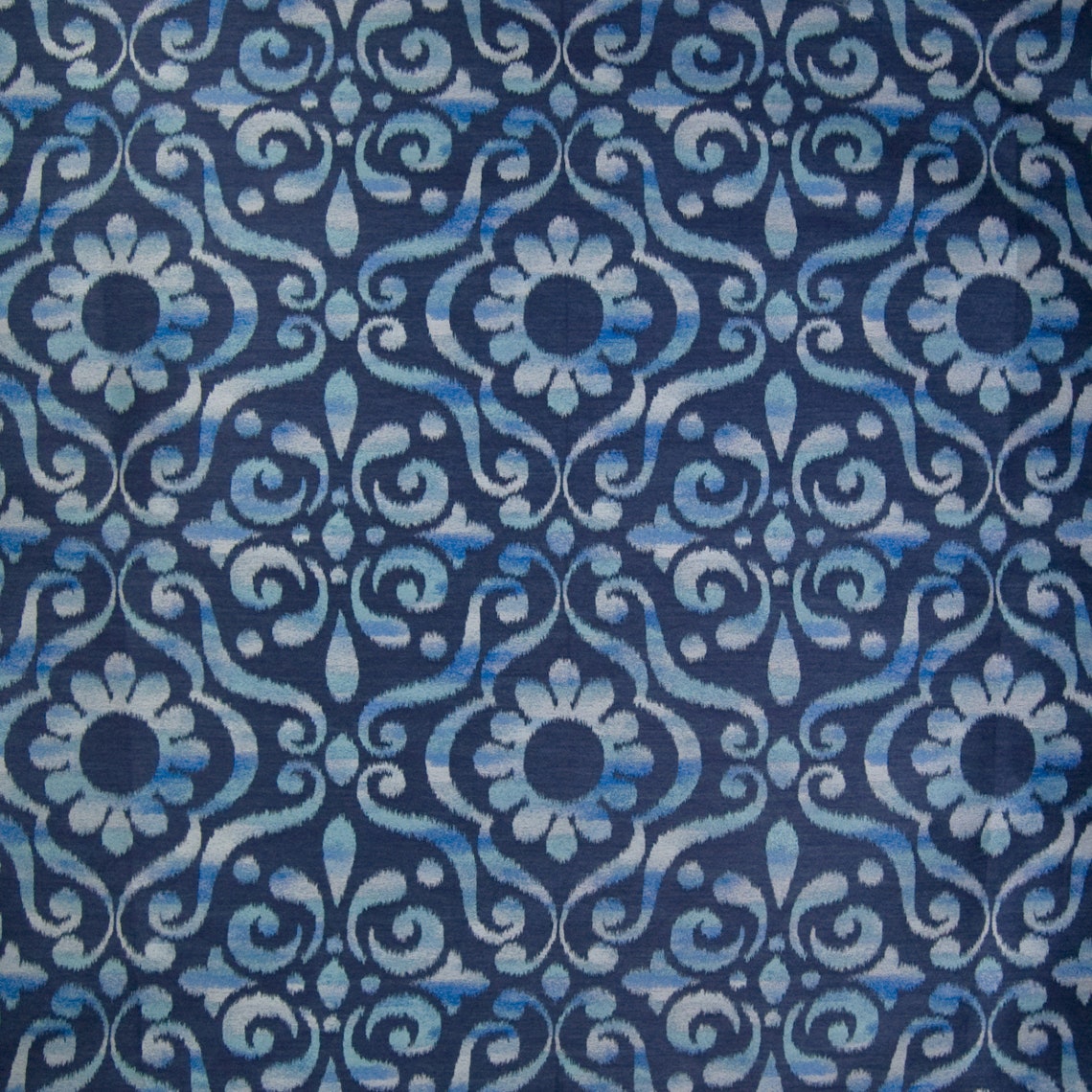 Dena Designs DANCING DAMASK Woven BLUEBERRY Home Decor Drapery - Etsy