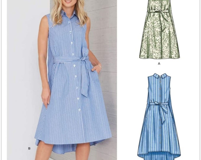 NEW LOOK Simplicity Sewing Pattern N6654, Misses Woman, Shirt Dress ...