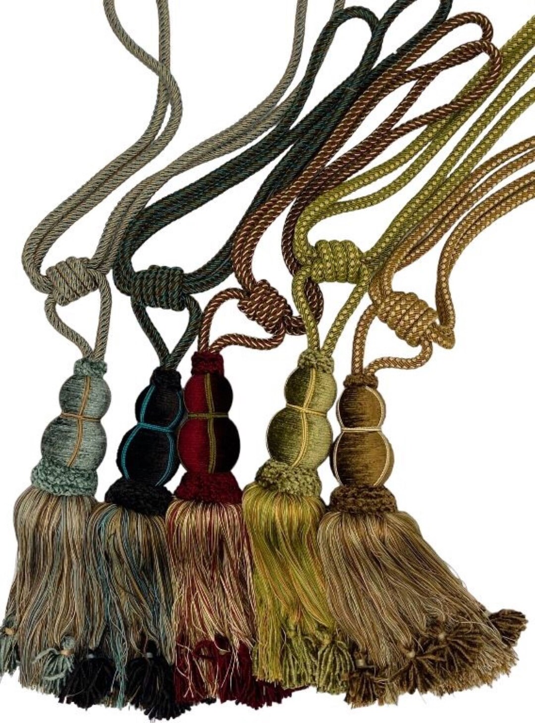 Decorative Drapery Curtain Tassel Tieback - Mingled Color Variations ...