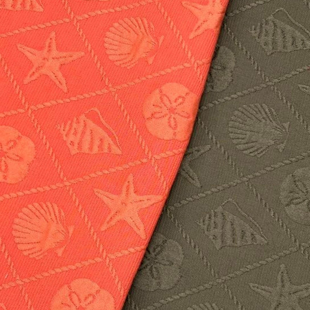 Nautical Coastal SEASHELL Trellis Matelasse Home Decor Chair Cushion ...