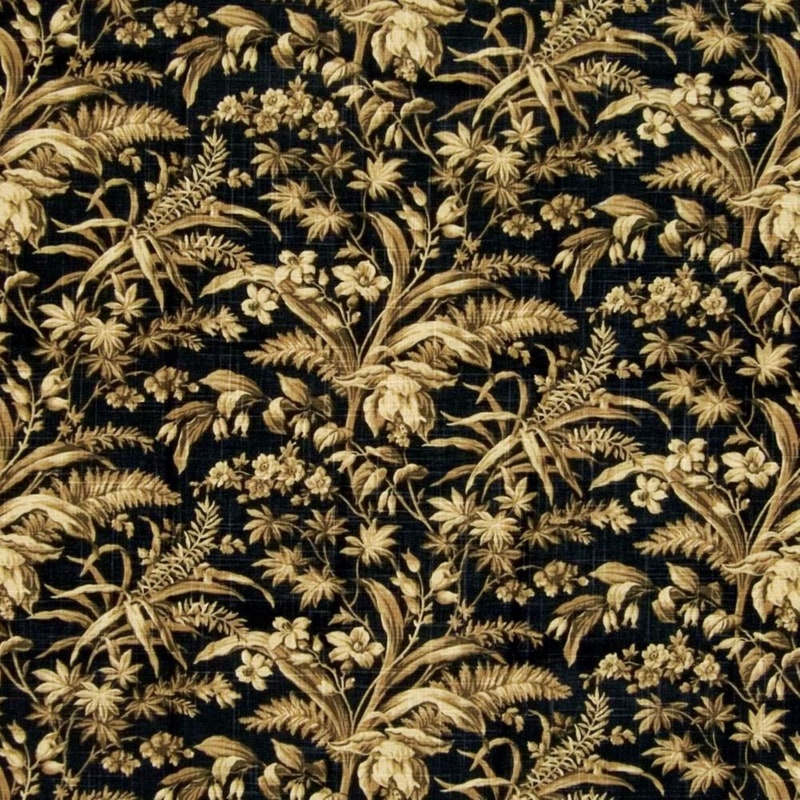 Black Toile Fabric - Etsy