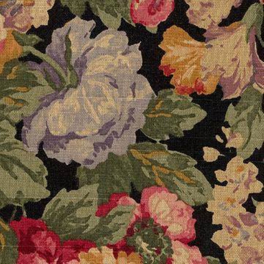 Mill Creek Raymond Waites PENNDALE Floral EBONY Home Decor Drapery ...