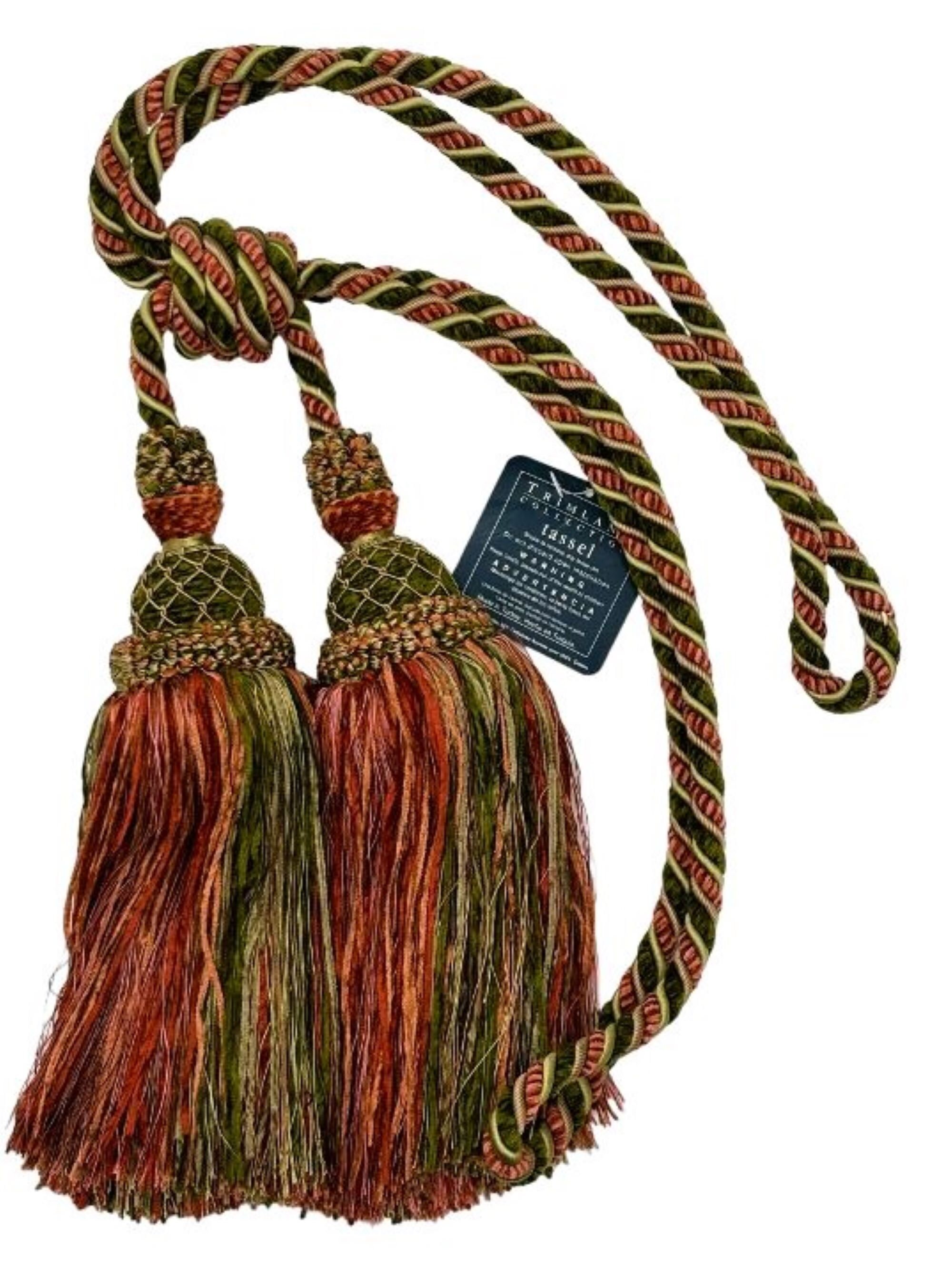 Decorative Drapery Curtain Tassel Tieback - Trimland Chenille 3267 ...