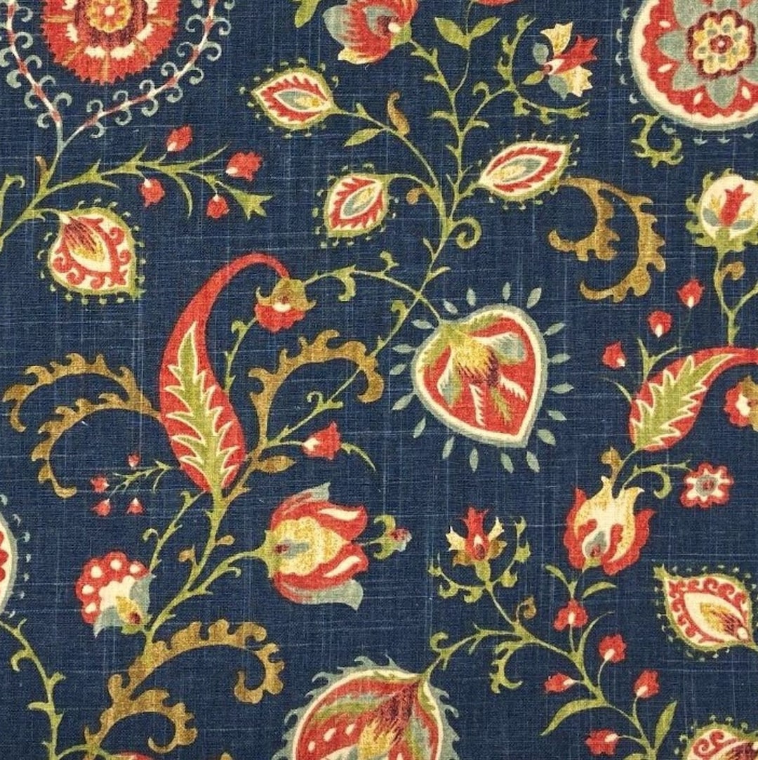 Mill Creek Raymond Waites SUMANU Floral MIDNIGHT Home Decor Linen ...