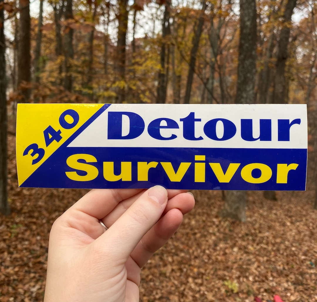 340, Detour Survivor Sticker, 8 X 2.4 In. Tri-state, WV, VA, MD - Etsy