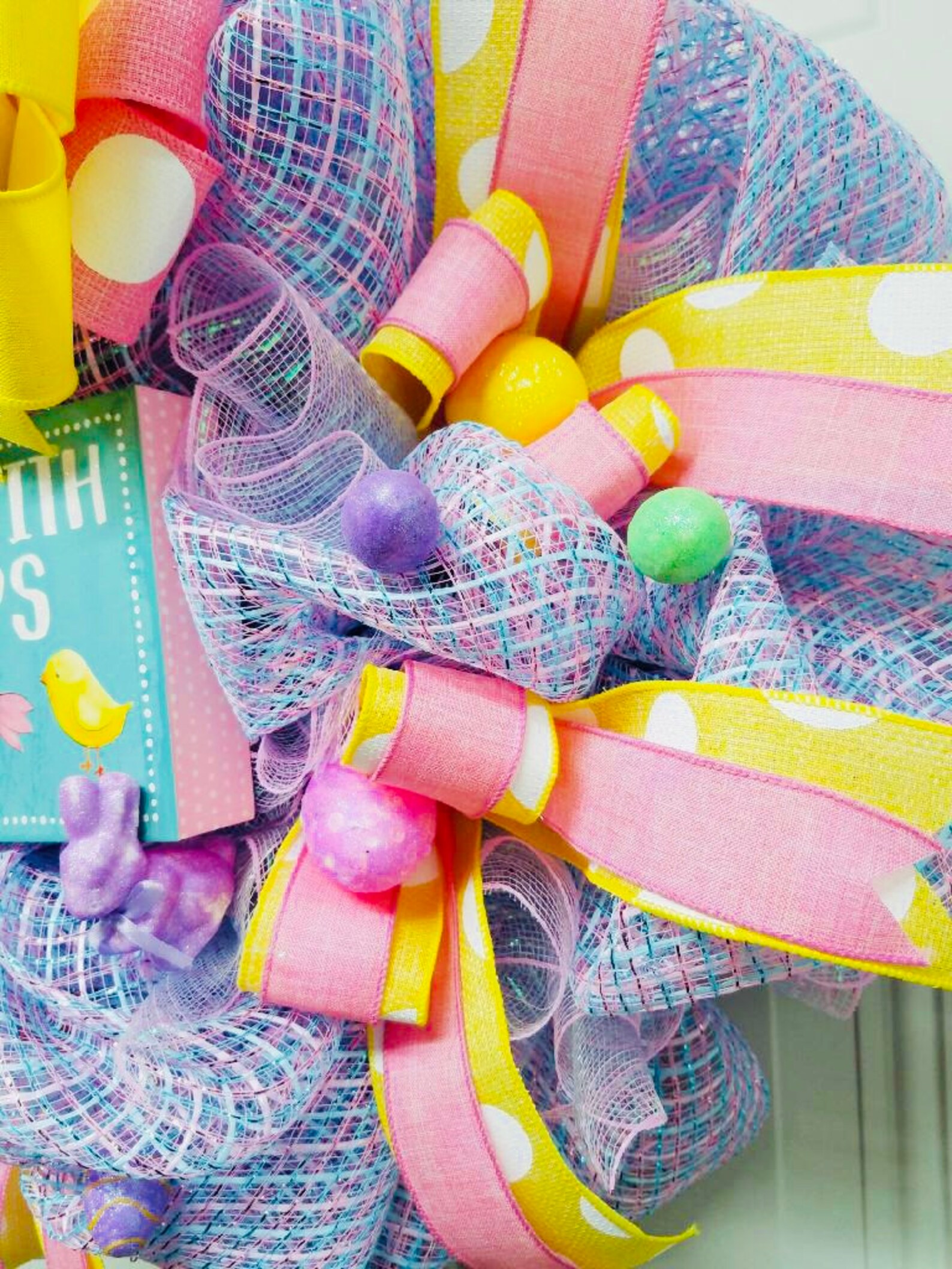 Easter Front Door Wreath Easter Chick Wreath - Etsy