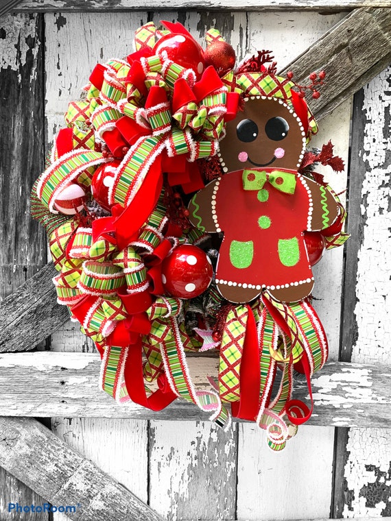 Gingerbread Wreath Christmas Wreath Christmas Gingerbread | Etsy