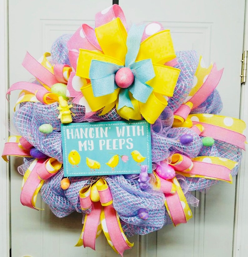 Easter Front Door Wreath Easter Chick Wreath - Etsy
