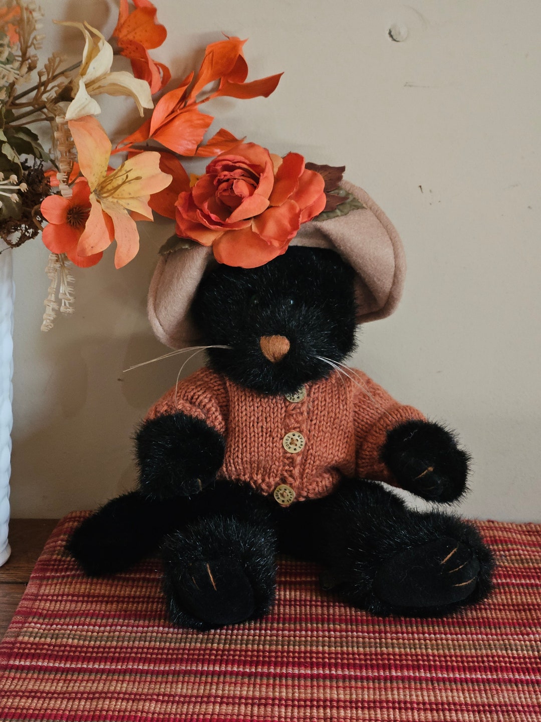 Vintage Boyd's Plush Black Cat Mrs. Partridge - Etsy