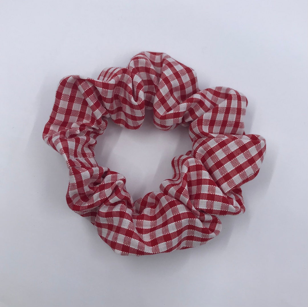 Red Gingham Scrunchie - Etsy