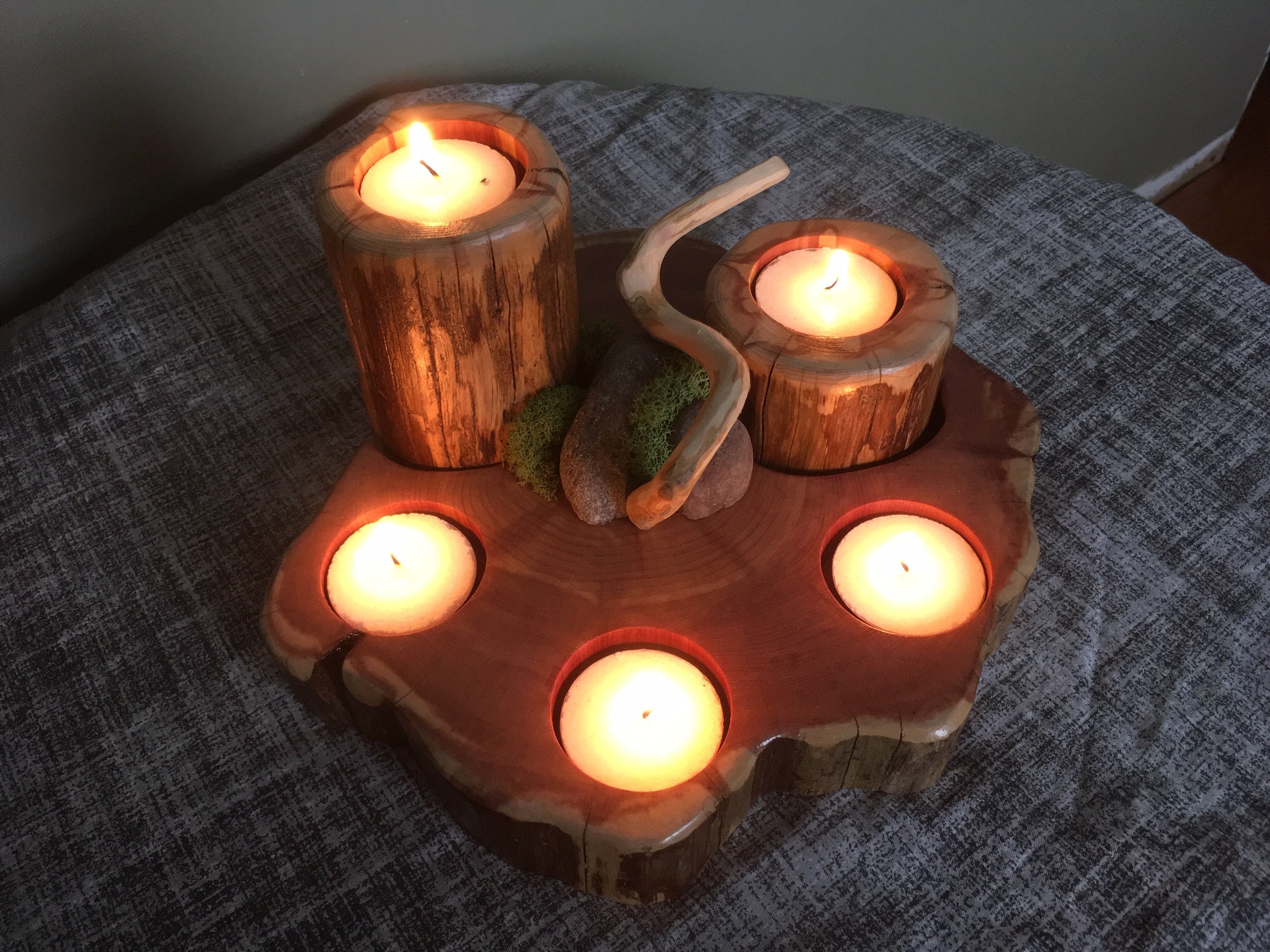 Teascape- Reclaimed Cedar Tea Lights - Etsy