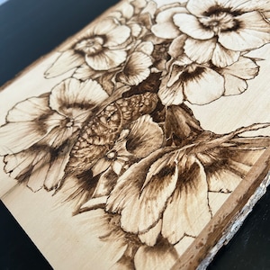 Original Pyrography /woodburning Art - Pansies - Etsy