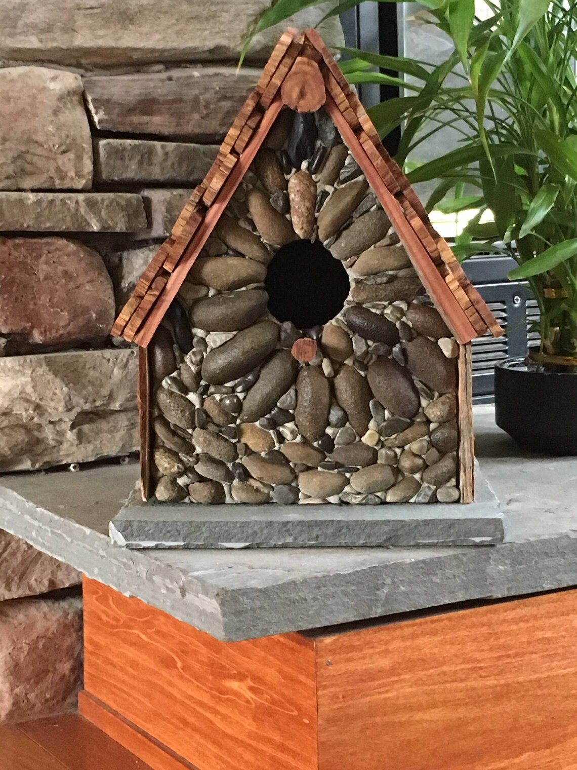 Birdhouse With Cedar Chip Roof - Etsy