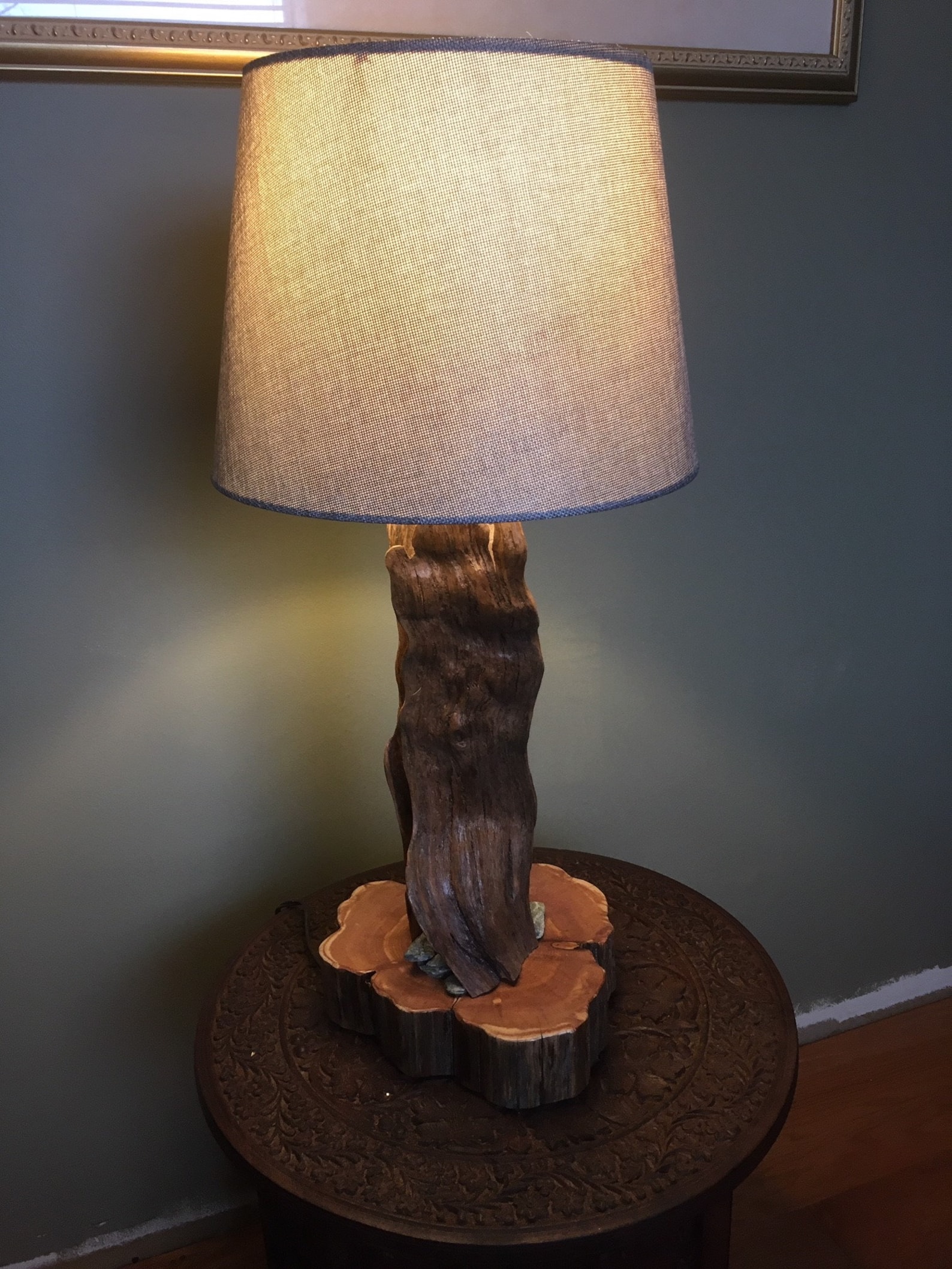Natural Bark Lamp - Etsy