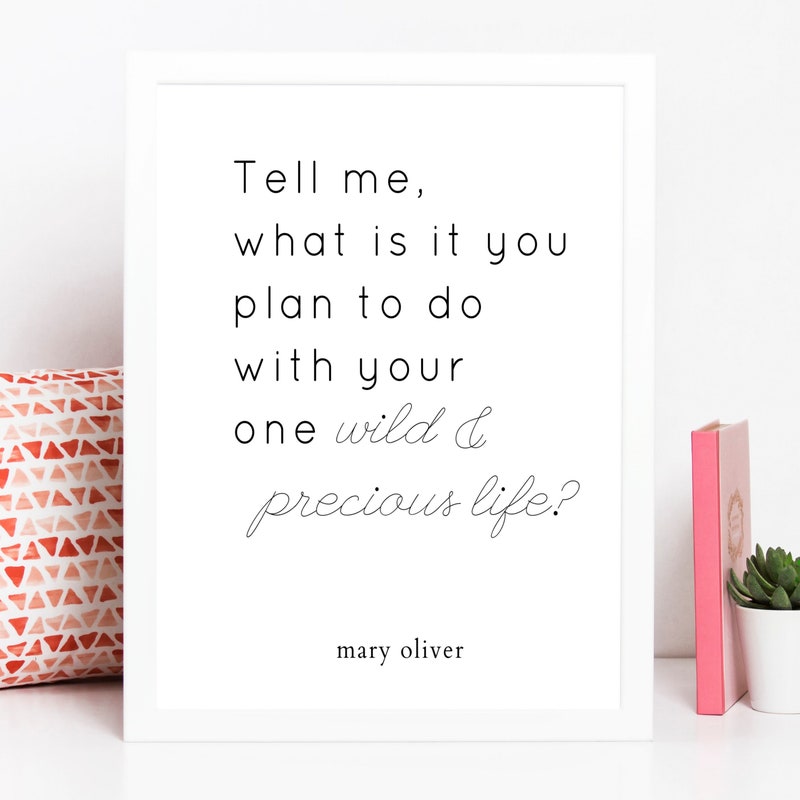 Mary Oliver Wall Art - Etsy