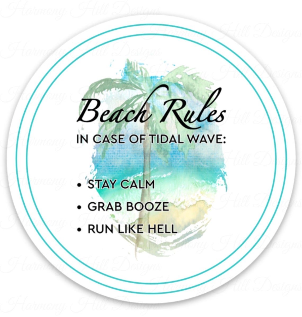 Beach Rules Sticker Beach Rules Vinyl Sticker Beach Rules in | Etsy