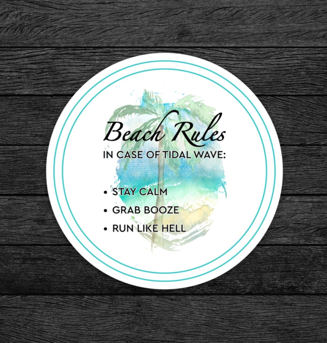 Beach Rules Sticker Beach Rules Vinyl Sticker Beach Rules in | Etsy