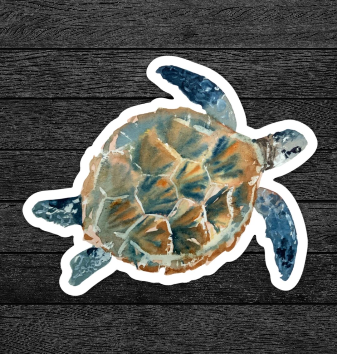 Sea Turtle Sticker Turtle Vinyl Sticker Turtle Waterproof - Etsy