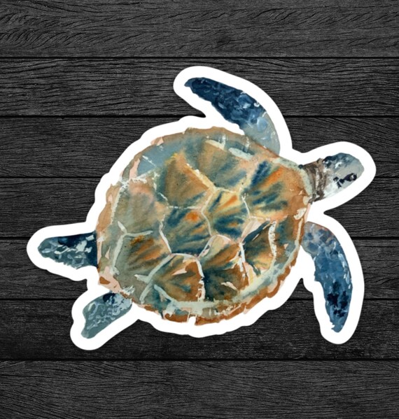 Sea Turtle Sticker Turtle Vinyl Sticker Turtle Waterproof - Etsy