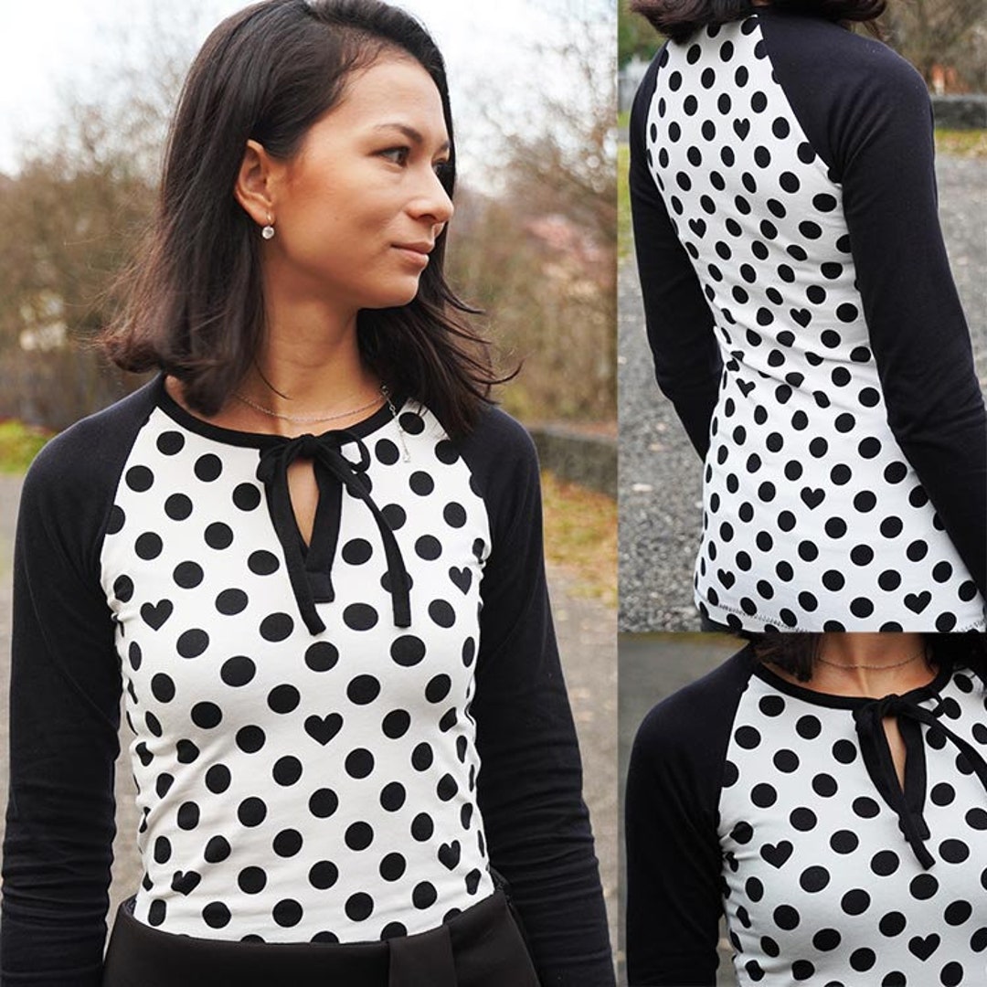 PDF Sewing Pattern – Women’s Close-fitting T-shirt STRAP UP With a Tie ...