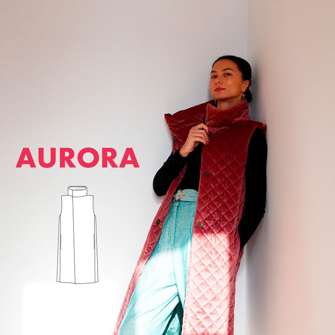 PDF Sewing Pattern – Women’s Long Vest AURORA (sizes 32 – 60) - Etsy