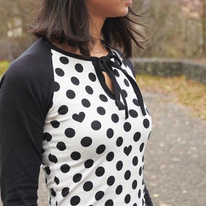 PDF Sewing Pattern – Women’s Close-fitting T-shirt STRAP UP With a Tie ...