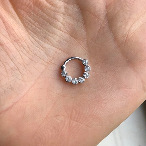 White Gold Septum - Etsy