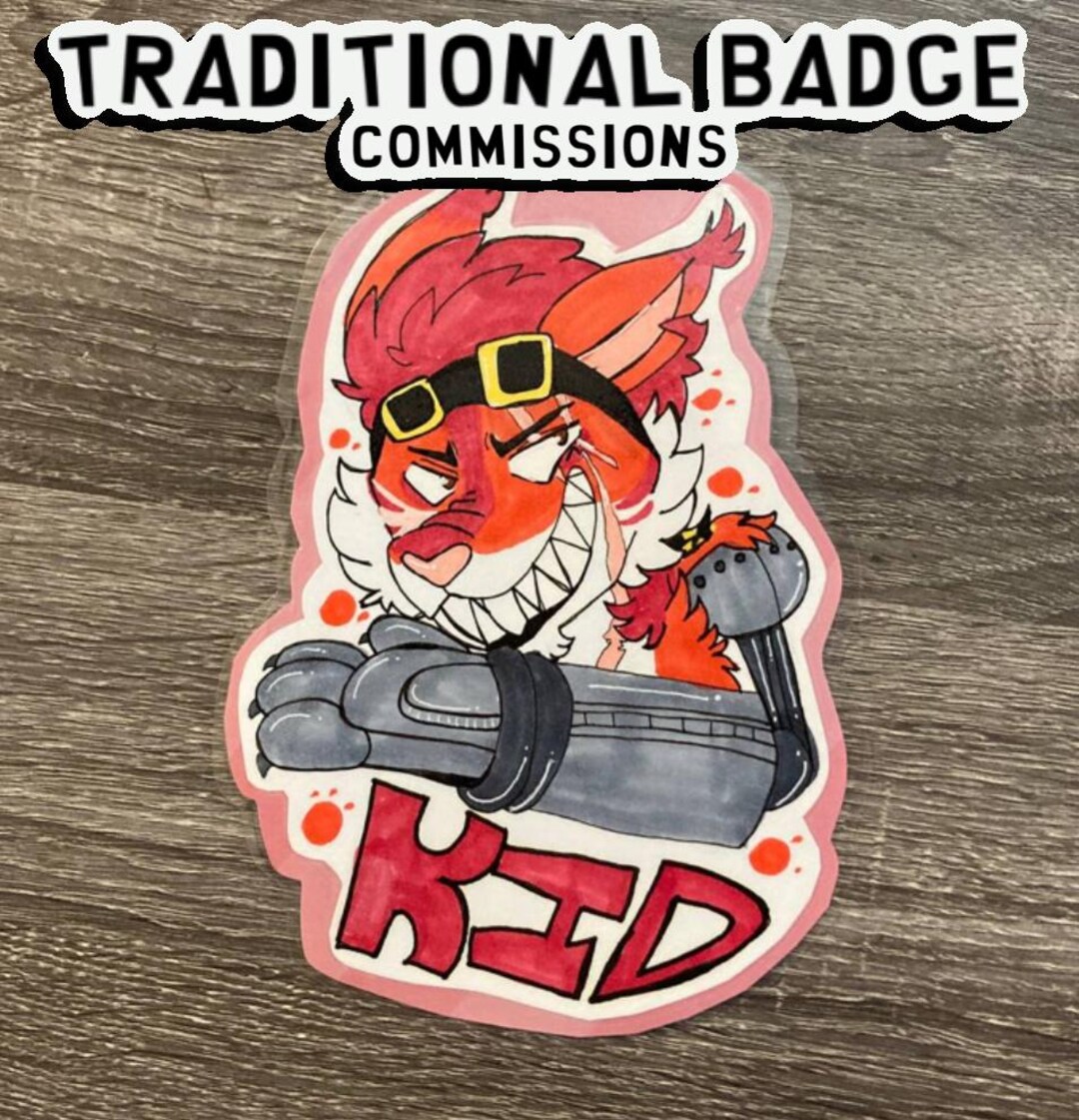 Maxies TRADITIONAL Fursuit Furry Badge Commissons - Etsy