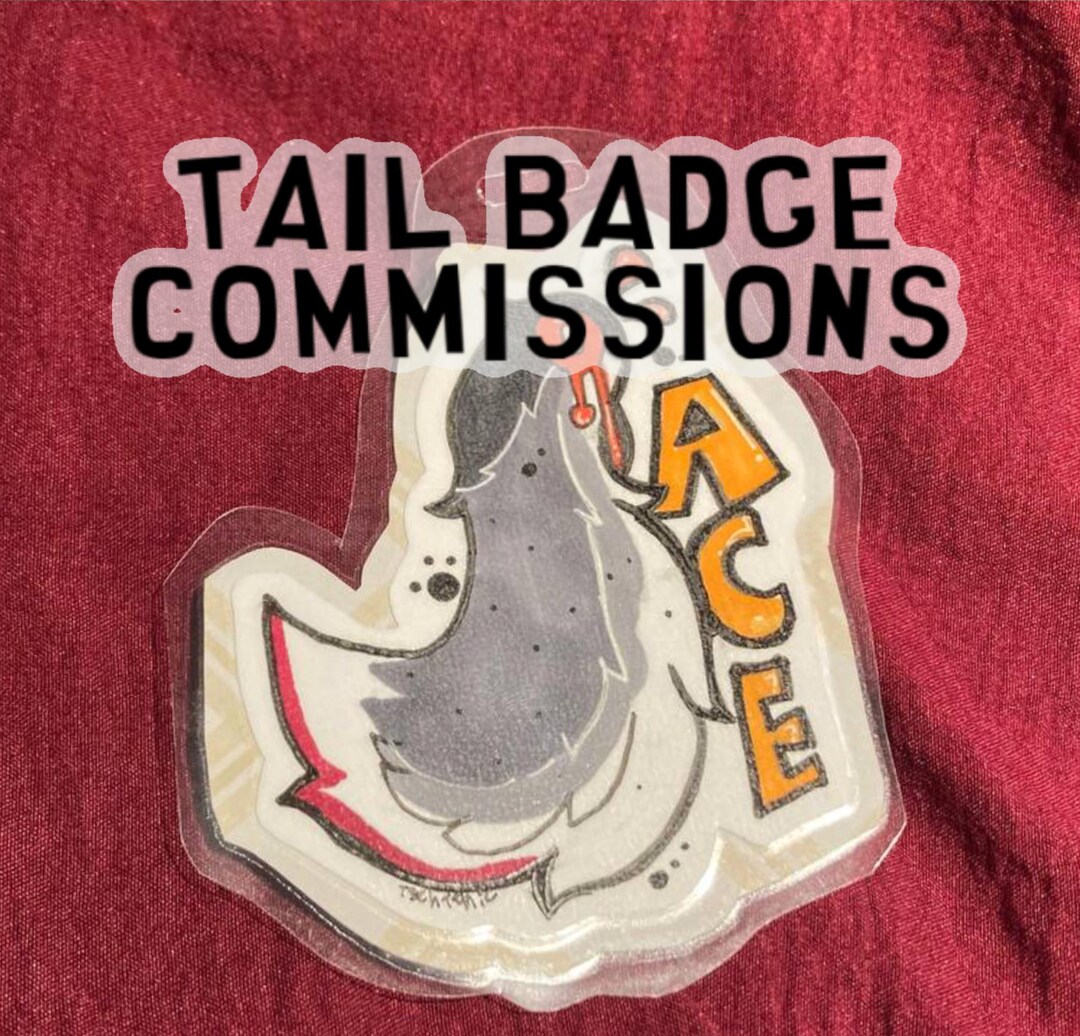Maxies TRADITIONAL Furry Fursona Tail Badge Commissions - Etsy