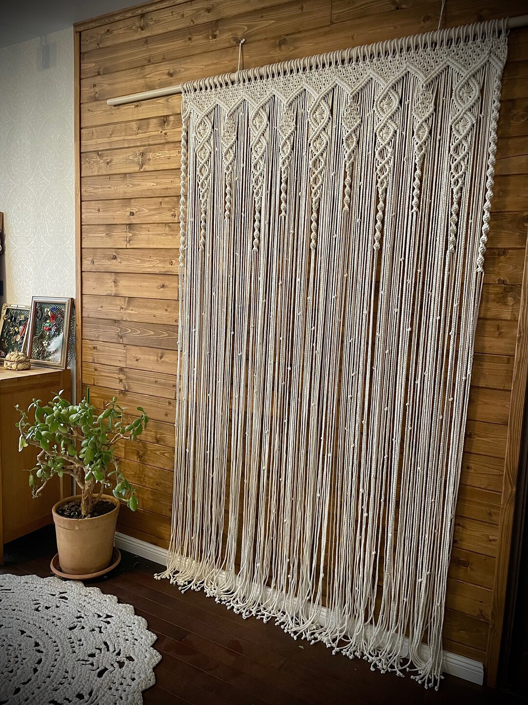 Macrame Door Curtain, 1,2m Wide - Etsy