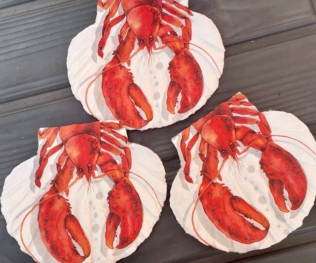 Decoupage Scallop Shells Lids. Various Designs: Trinket/jewellery ...