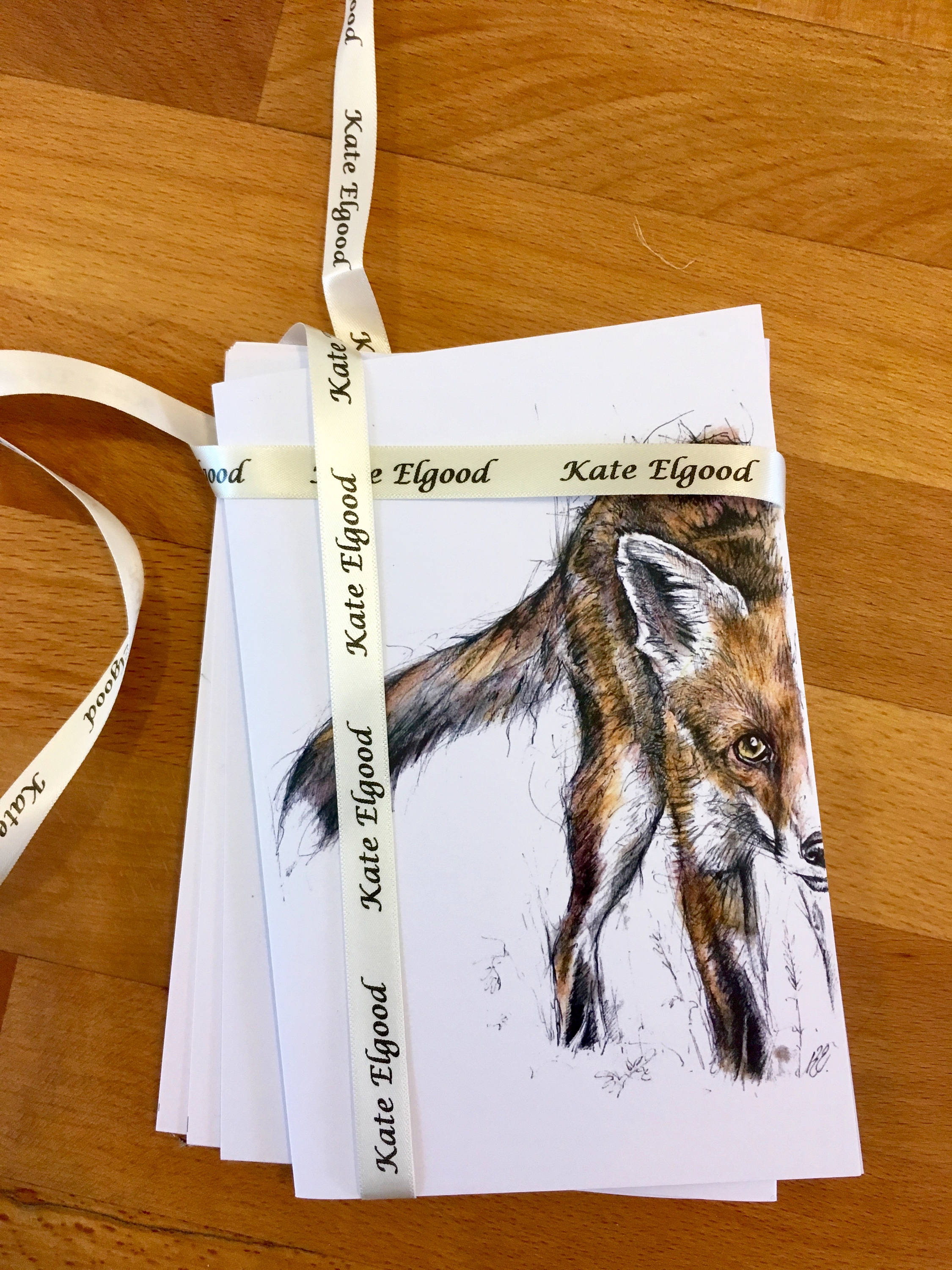 Pack of 4 the Shy Fox Greetings Cards With Envelopes blank - Etsy UK