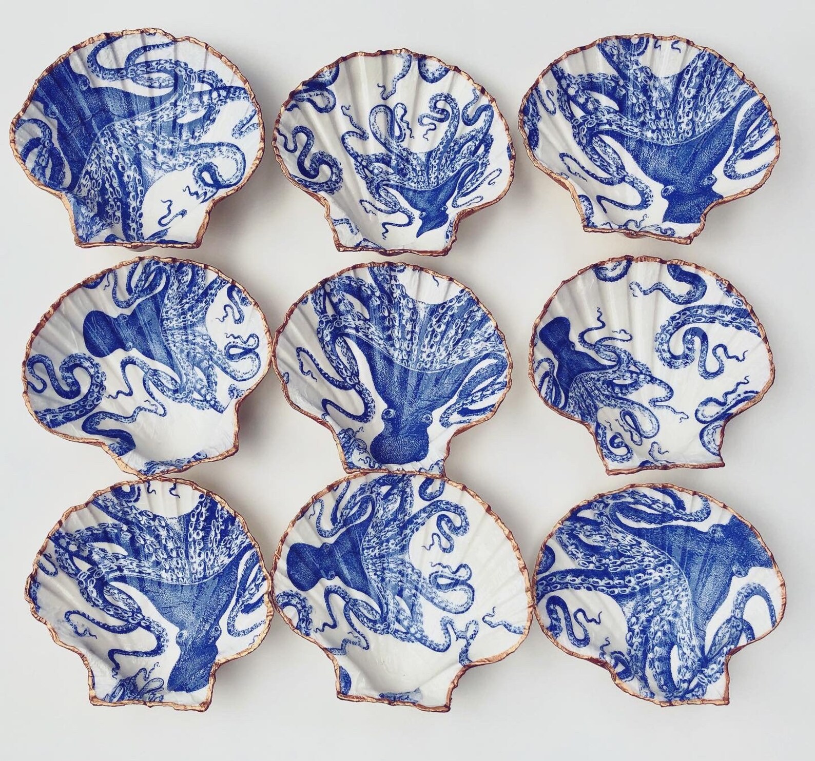 Various Ocean/sea Creature Designs Decoupage Large Scallop - Etsy