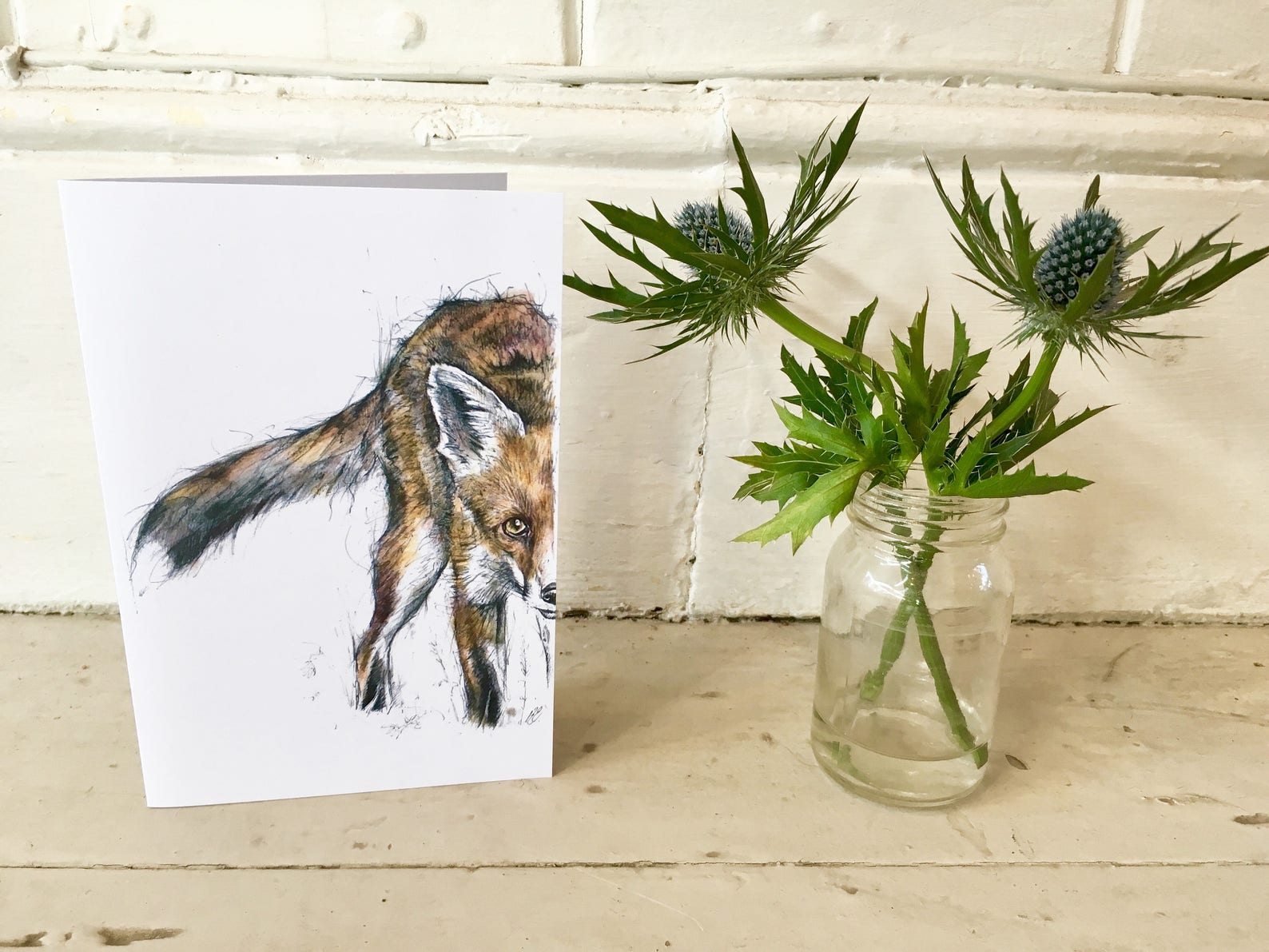 Pack of 4 the Shy Fox Greetings Cards With Envelopes blank - Etsy UK