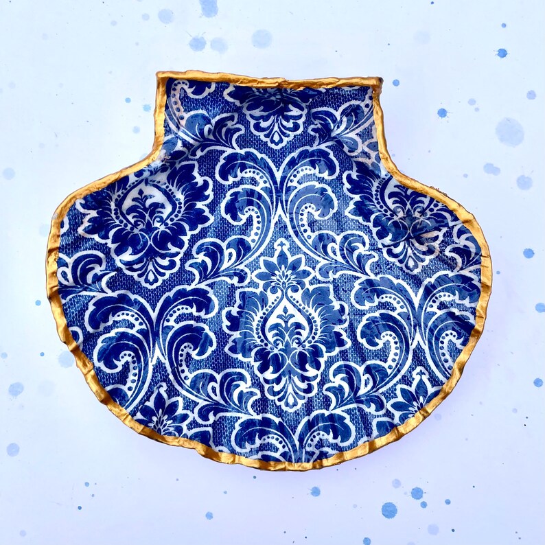 Various Designs Decoupage Large Scallop Shells: Florals and - Etsy