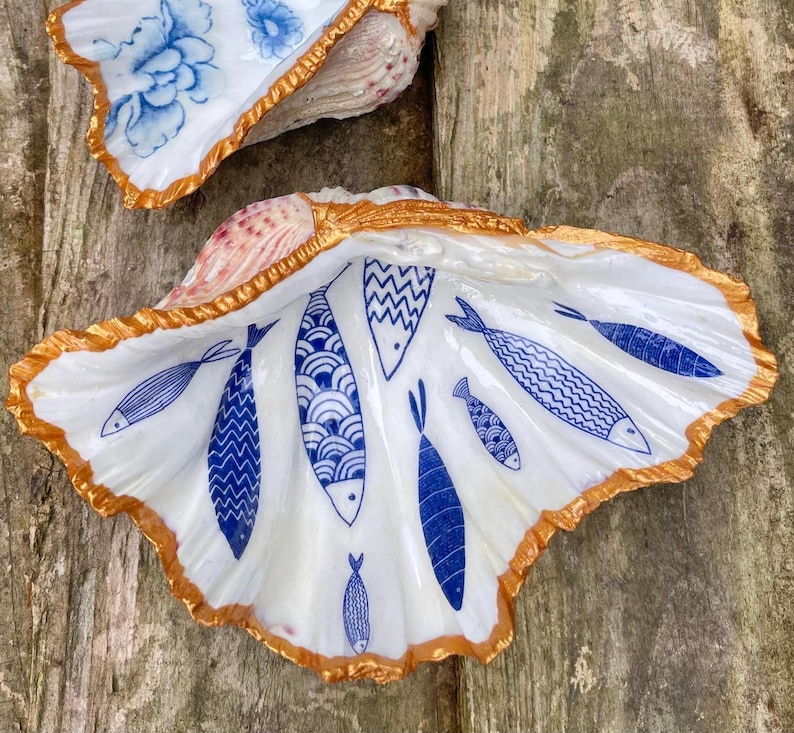 Bear Claw Clam Shells, Various Designs, Hand Decorated Ornaments or ...