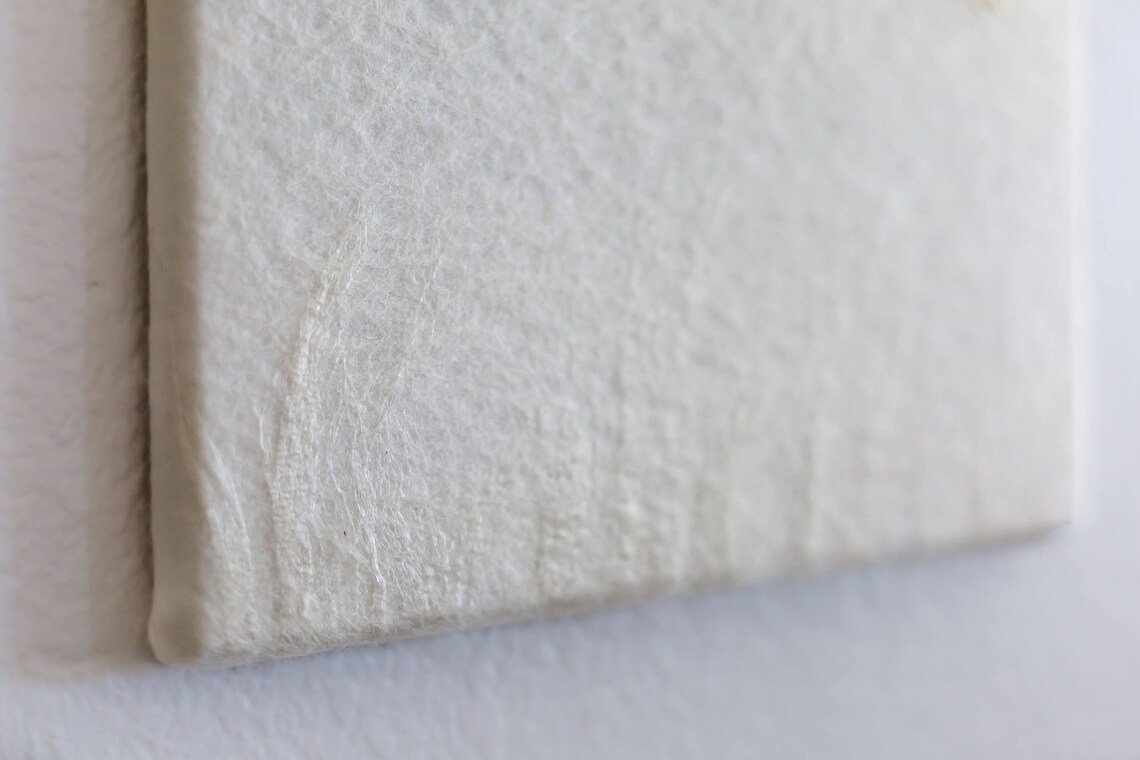 Curly Nature Felted Canvas / Wool Picture / Contemporary Art / Modern ...