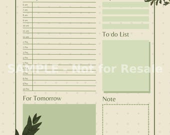 Daily Planner Bundle | Printable Day & Night Planner, Meal Planner ...