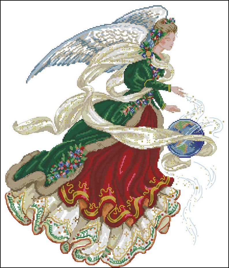 Angel of Glory Cross Stitch Chart PDF Digital Pattern - Etsy