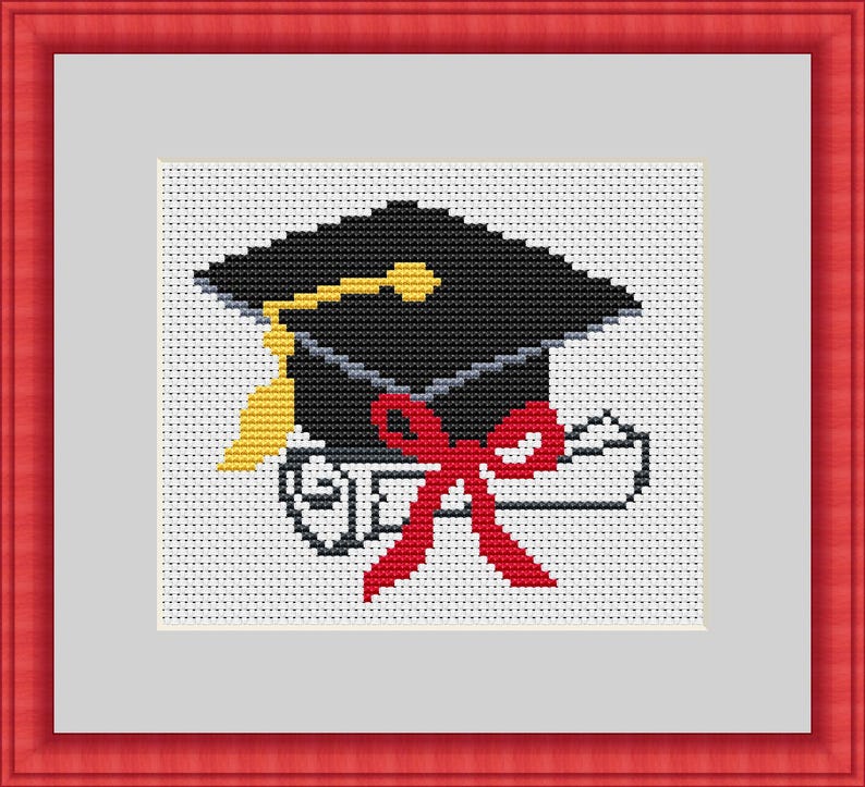 Graduation Counted Cross Stitch Pattern PDF - Etsy