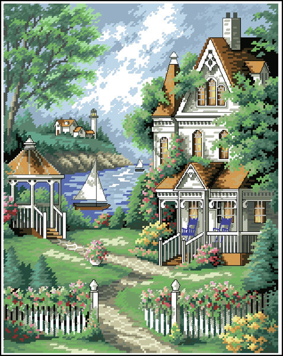 Cove Cross Stitch Chart PDF Digital Pattern - Etsy