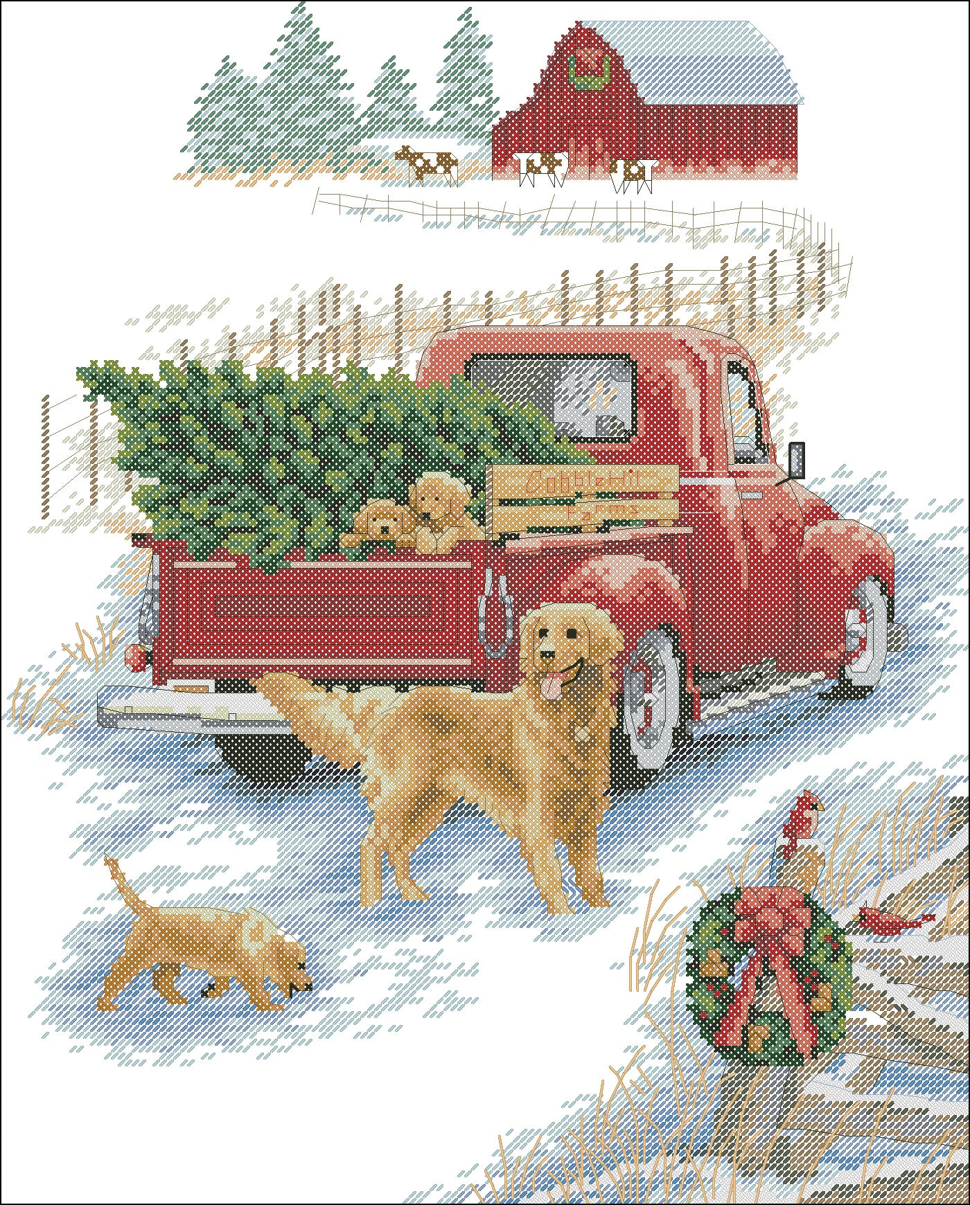 Winter Ride Cross Stitch Chart PDF Digital Pattern - Etsy