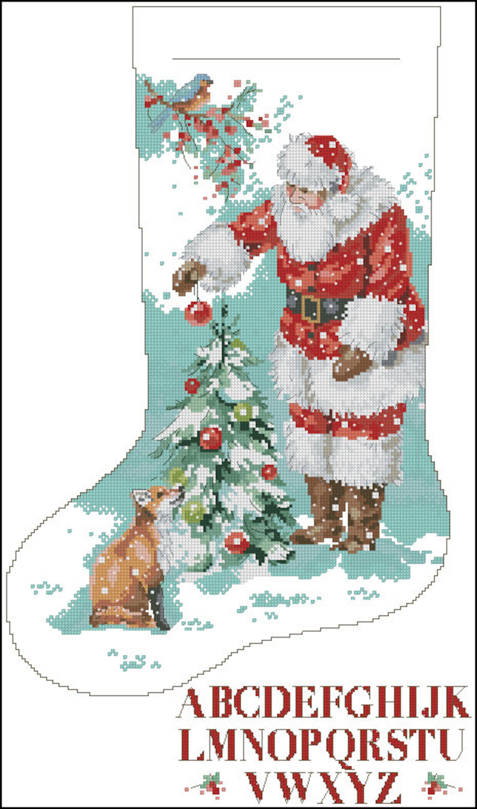Magical Christmas Stocking Cross Stitch Chart PDF Digital Pattern - Etsy