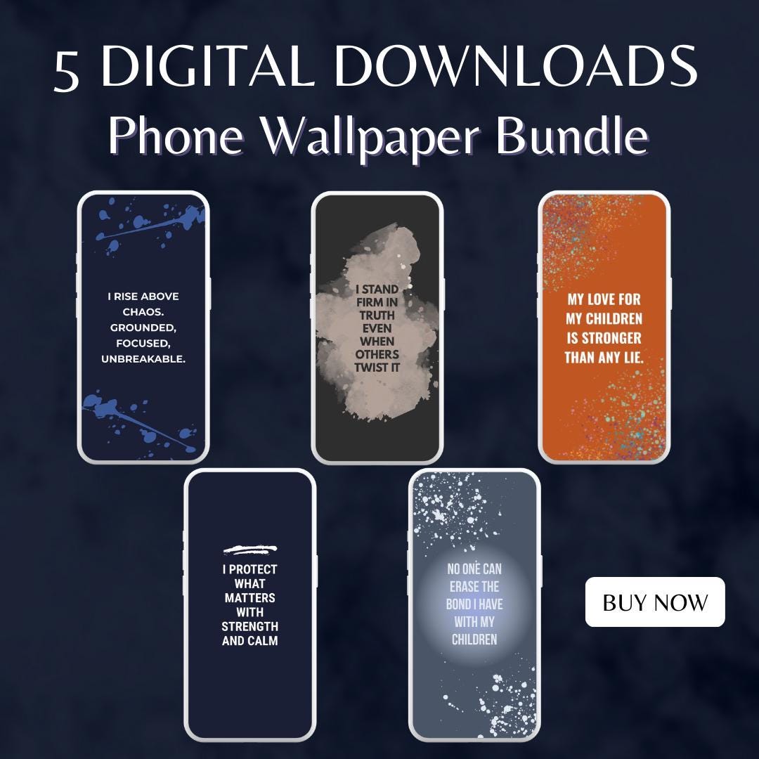 Divorced Dad Affirmation Wallpaper Bundle – 5 Powerful Lock Screens ...